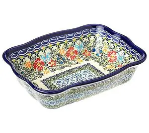 LIDIA'S POLISH POTTERY Small Fala Baker - One-color