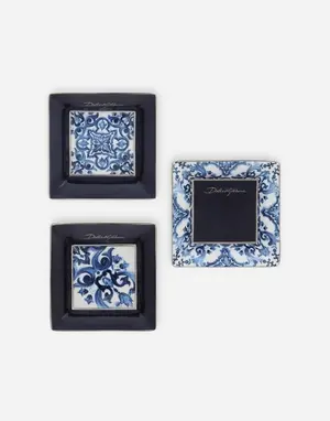 Dolce & Gabbana Set 3 Porcelain Trinket Trays - Multicolor