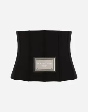 Dolce & Gabbana Technical Jersey Corset Belt With Tag - Black