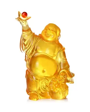 LIULI Joy Born From A Compassionate Heart Crystal Figure - Amber