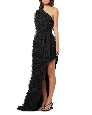 ELLIATT Marcia Ruffled One Shoulder Gown