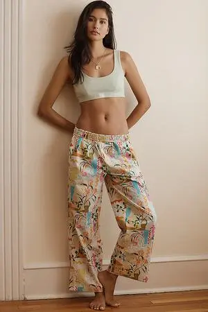 LYREBIRD The Wren Boxer Pants Botanical Pattern