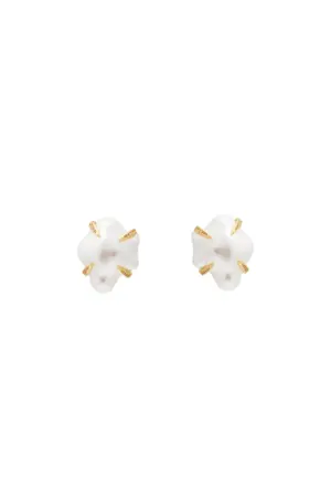 KENNETH JAY LANE Pearl Stud Earrings - Gold
