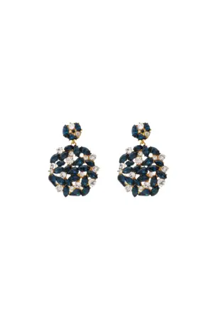 KENNETH JAY LANE Sapphire And Drop Earrings - Gold