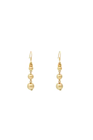 KENNETH JAY LANE Bead Drop Earrings - Gold