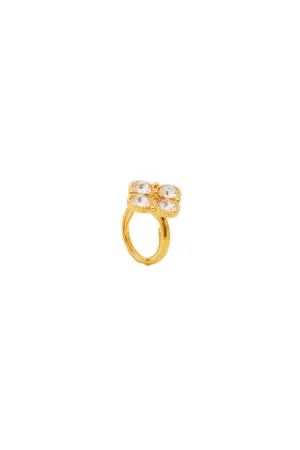 KENNETH JAY LANE Crystal Stone Adjustable Ring - Gold