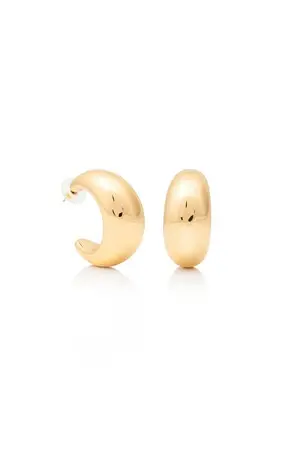 KENNETH JAY LANE Tone C-shape Hoop Earrings - Gold