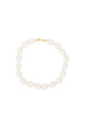 KENNETH JAY LANE White Baroque Pearl Necklace - Gold