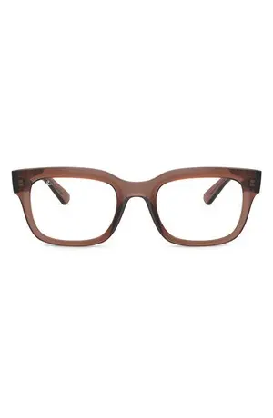 Ray-ban Ray-Ban Chad Rectangular Eyeglasses Transparent Brown