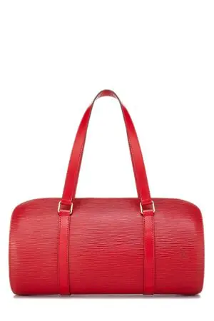 LOUIS VUITTON Epi Soufflot Bag With Mini Pouch - Red