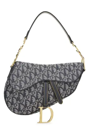 Dior Trotter Canvas Saddle Bag - Navy