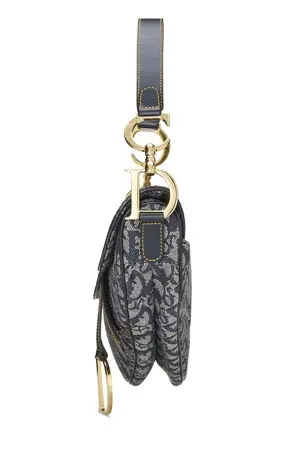 Dior Trotter Canvas Saddle Bag - Navy