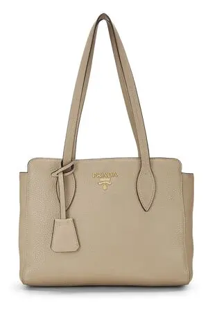 Prada Prada Vitello Daino Shoulder Bag Brown