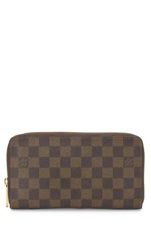 LOUIS VUITTON Damier Ebene Zippy Organizer - Brown
