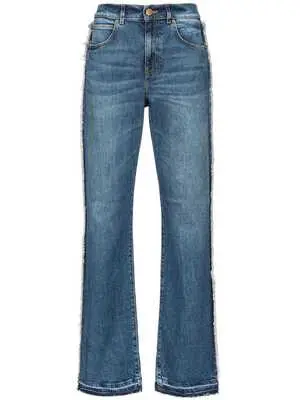 Pinko Frayed-trim Flared Jeans