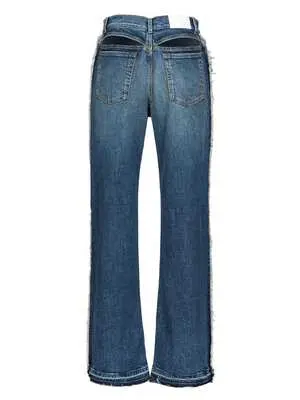 Pinko Frayed-trim Flared Jeans