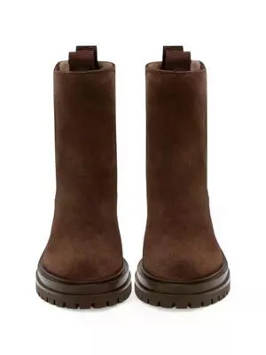 GIANVITO ROSSI Chester Elasticated-panels Boots - Brown