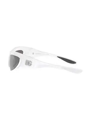 Dolce & Gabbana Shield-frame Tinted Sunglasses - White