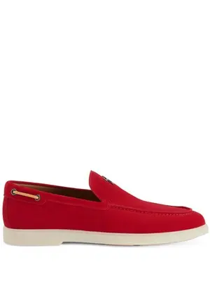 GIUSEPPE ZANOTTI Giuseppe Zanotti Maui Suede Loafers Red