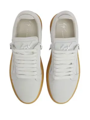 GIUSEPPE ZANOTTI Leather Low-top Sneakers - White