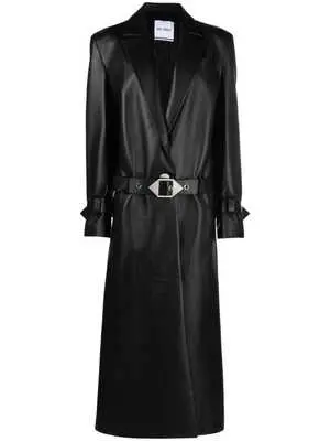 Attico Leather Trench Coat