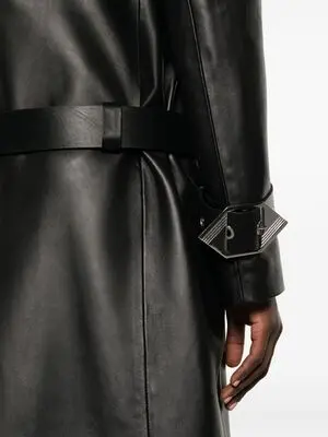 Attico Leather Trench Coat