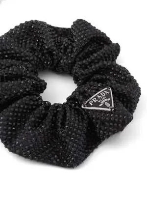 Prada Crystal-embellished Satin Scrunchie