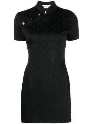 MARINE SERRE Moon Diamant-jacquard Minidress