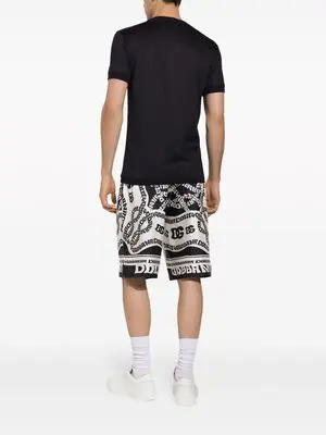 Dolce & Gabbana Logo-print Silk Shorts - White