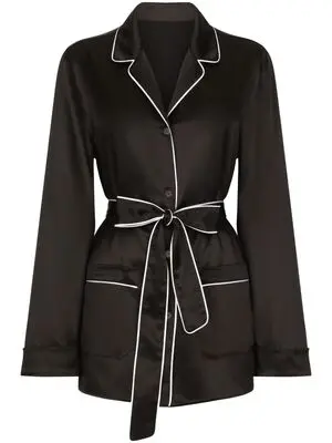 Dolce & Gabbana Piped-trim Silk Shirt