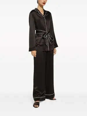 Dolce & Gabbana Piped-trim Silk Shirt