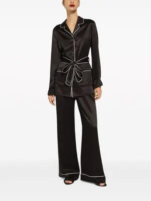 Dolce & Gabbana Piped-trim Silk Shirt