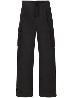 Dolce & Gabbana Logo-plaque Straight-leg Cargo Trousers