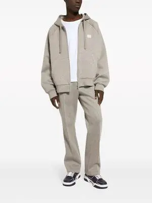 Dolce & Gabbana Logo-appliqué Zip-up Hoodie - Grey