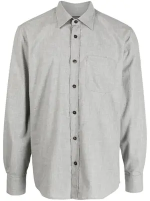 Peserico Long-sleeve Cotton Shirt - Grey