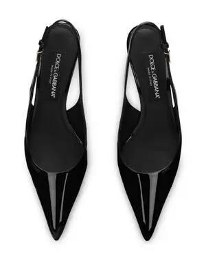 Dolce & Gabbana Logo-buckle Slingback Pumps