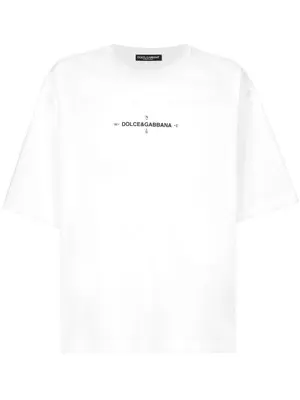 Dolce & Gabbana Marina-print Cotton T-shirt - White
