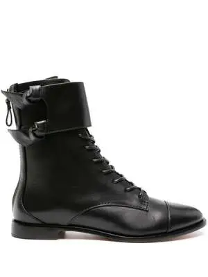 ALEXANDRE BIRMAN Almond-toe Leather Boots