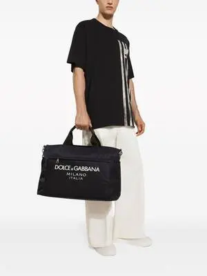 Dolce & Gabbana Stripe-print Cotton T-shirt - Blue