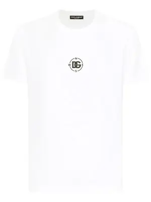 Dolce & Gabbana Marina-print Cotton T-shirt - White