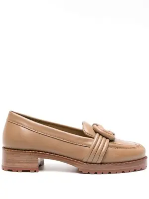 ALEXANDRE BIRMAN Knot-detailing Leather Loafers