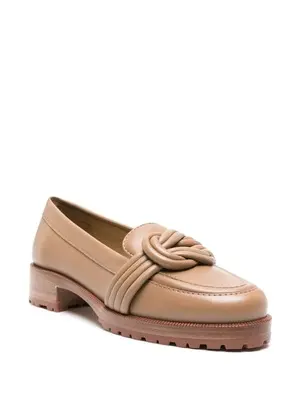 ALEXANDRE BIRMAN Knot-detailing Leather Loafers