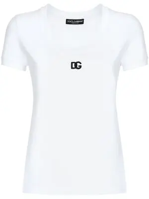 Dolce & Gabbana Logo-embroidered T-shirt - White