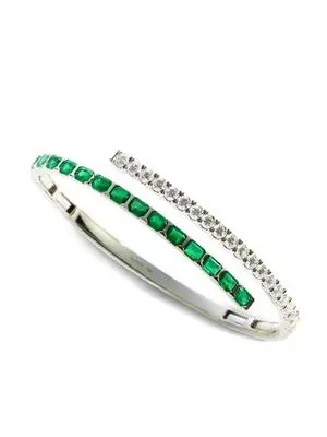 ALINKA 18kt White Gold Eclipse Emerald And Diamond Bracelet