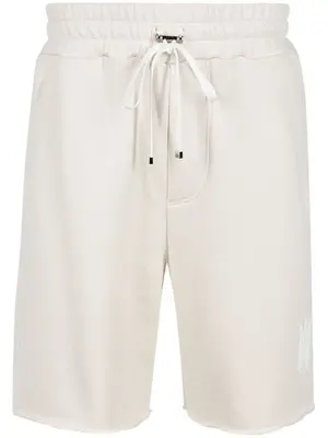 Amiri Cotton Logo Print Track Shorts - White