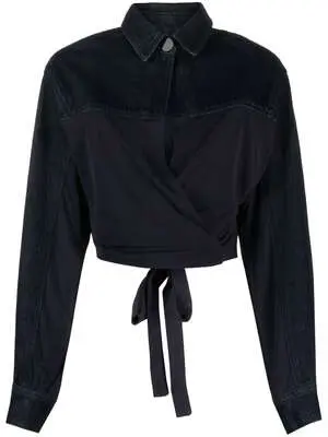 Christopher Esber Sevilla Denim Wrap Top