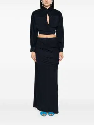 Christopher Esber Sevilla Denim Wrap Top
