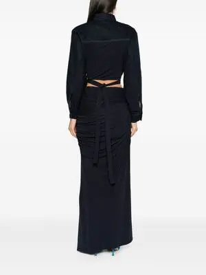 Christopher Esber Sevilla Denim Wrap Top