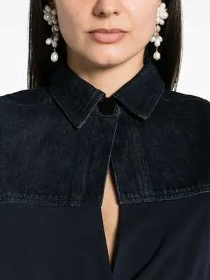 Christopher Esber Sevilla Denim Wrap Top
