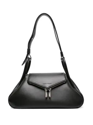 Amina Muaddi Gemini Leather Shoulder Bag